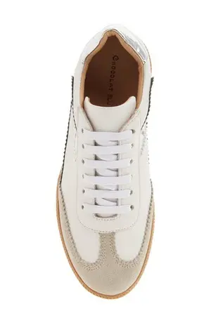 CHOCOLAT BLU Vassa Leather Sneakers - Silverhite Leather