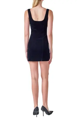 Endless Rose Sleeveless Velvet Minidress