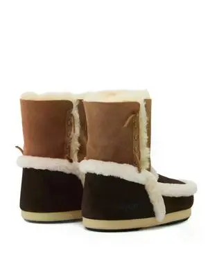 Moon Boot Evx Suede Shearling Boots - Brown