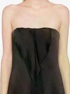 Amsale Strapless Wrap Gown - Brown
