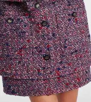 Gucci Wool-blend Tweed Jacket - Blue