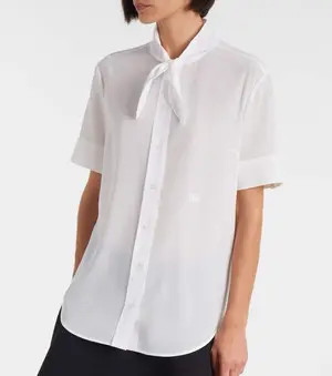 Gucci Sheer Silk Crepe Shirt