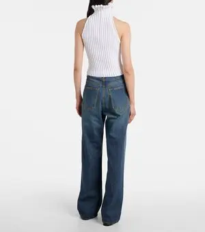 Alaïa Turtleneck Top - White