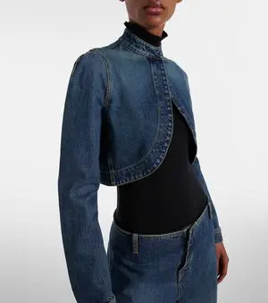 Alaïa Cropped Denim Jacket