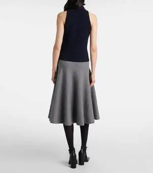 Alaïa Wool And Silk-blend Turtleneck Top