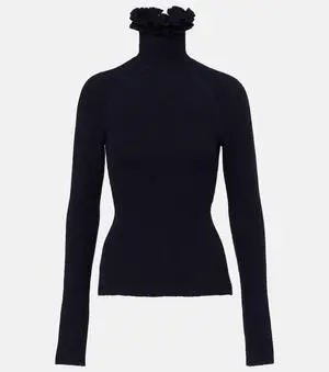 Alaïa Wool And Silk-blend Turtleneck Sweater