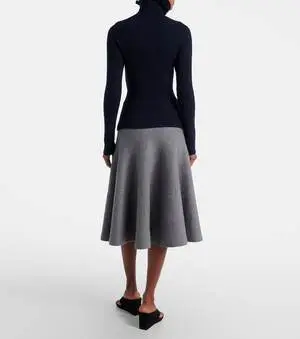 Alaïa Wool And Silk-blend Turtleneck Sweater