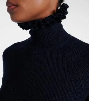 Alaïa Wool And Silk-blend Turtleneck Sweater