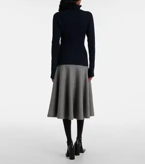 Alaïa Wool And Silk-blend Turtleneck Sweater