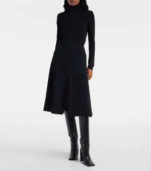 Alaïa Open-back Jersey Bodysuit - Black