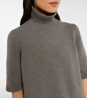 Alaïa Knitted Cashmere-blend Turtleneck Top