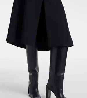 Alaïa Pleated Midi Skirt