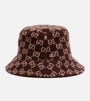 Gucci Gg Wool Bucket Hat - Brown