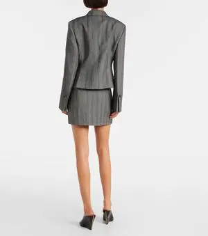 FERRAGAMO Herringbone Wool-blend Blazer
