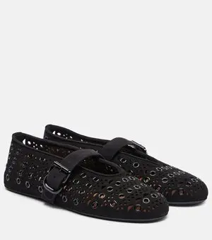 ALAÏA Alaïa Vienne Embellished Ballet Flats