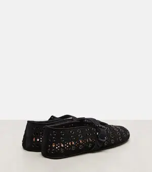 Alaïa Vienne Embellished Ballet Flats