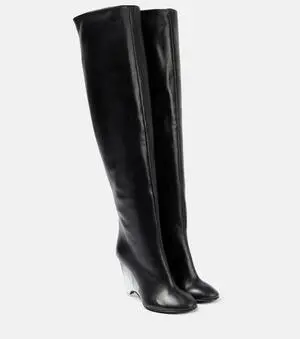 Alaïa Leather Knee-high Boots - Black