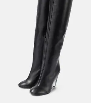 Alaïa Leather Knee-high Boots - Black