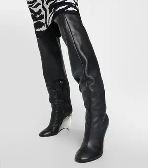 Alaïa Leather Knee-high Boots - Black