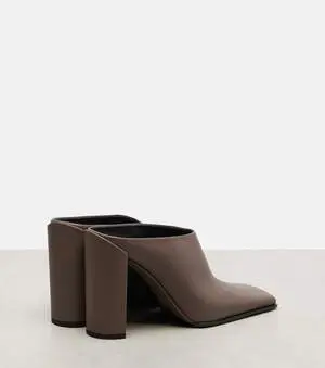 Alaïa Leather Mules - Grey