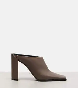 Alaïa Leather Mules - Grey