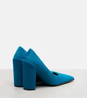 Alaïa 90 Calf Hair Pumps - Blue
