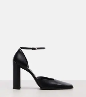 Alaïa Leather Pointed Toe Pumps With Ankle Strap