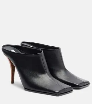 Alaïa 90 Leather Mules - Black