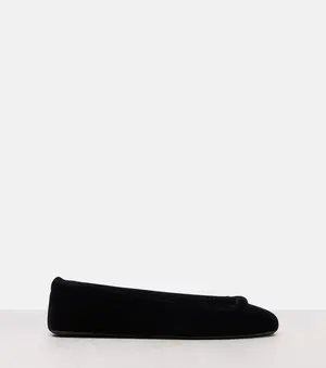 Alaïa Velvet Ballerina Flats