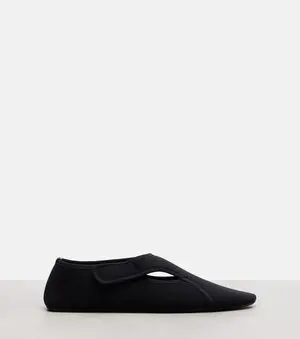 Alaïa Flex Leather-trimmed Ballerina Flats - Black