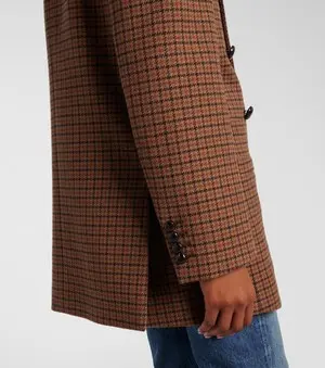 Chloé Checked Double-breasted Wool-blend Blazer