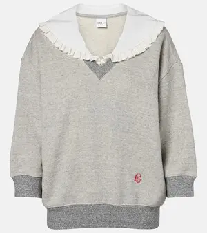 Chloé Cotton-blend French Terry Sweatshirt - Grey