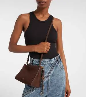 Alaïa Le Click Small Suede Shoulder Bag - Brown