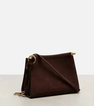 Alaïa Le Click Small Suede Shoulder Bag - Brown