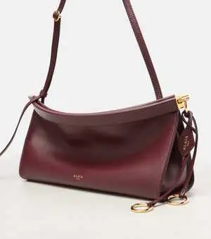 Alaïa Le Click Medium Leather Shoulder Bag - Burgundy
