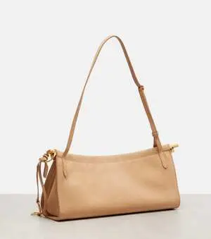 Alaïa Le Click Medium Leather Shoulder Bag - Beige