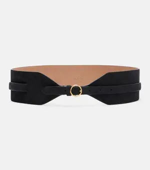 Alaïa Large Leather Belt - Black
