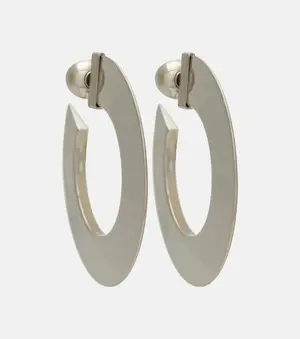 Alaïa Blade Hoop Earrings - Silver