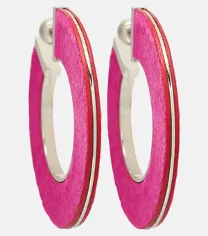 Alaïa Leather-trimmed Earrings