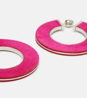 Alaïa Leather-trimmed Earrings