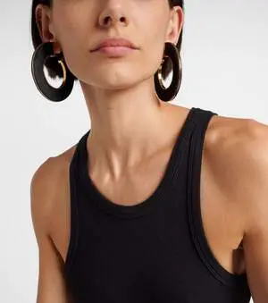 Alaïa Blade Medium Hoop Earrings