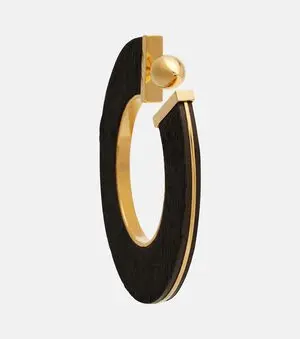 Alaïa Blade Medium Hoop Earrings - Brown