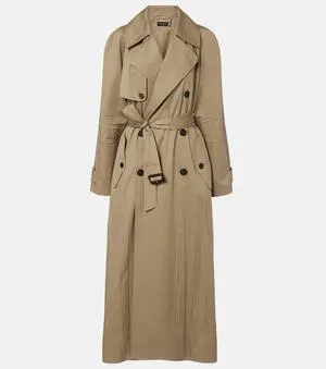 Balenciaga Cocoon Cotton Twill Trench Coat - Beige