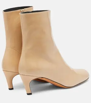 Proenza Schouler Uma 60 Leather Ankle Boots - Beige