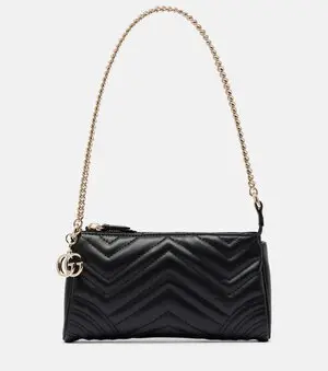 Gucci Gg Marmont 2.0 Mini Leather Shoulder Bag - Black