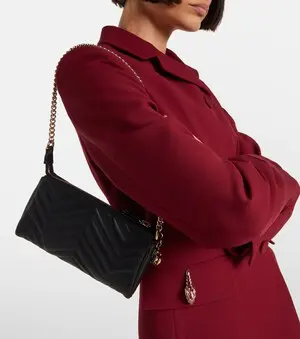 Gucci Gg Marmont 2.0 Mini Leather Shoulder Bag - Black