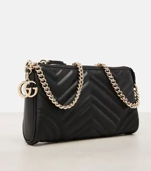 Gucci Gg Marmont 2.0 Mini Leather Shoulder Bag - Black