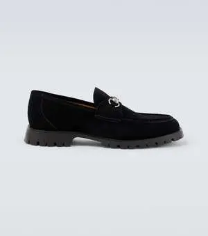 Gucci Horsebit Suede Loafers