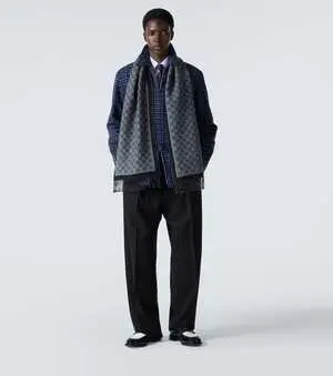Gucci Gg Wool Jacquard Scarf
