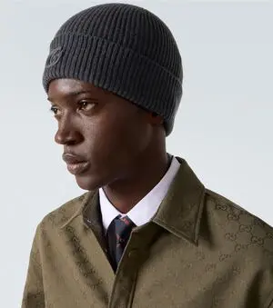 Gucci Double G Ribbed-knit Cashmere Beanie
